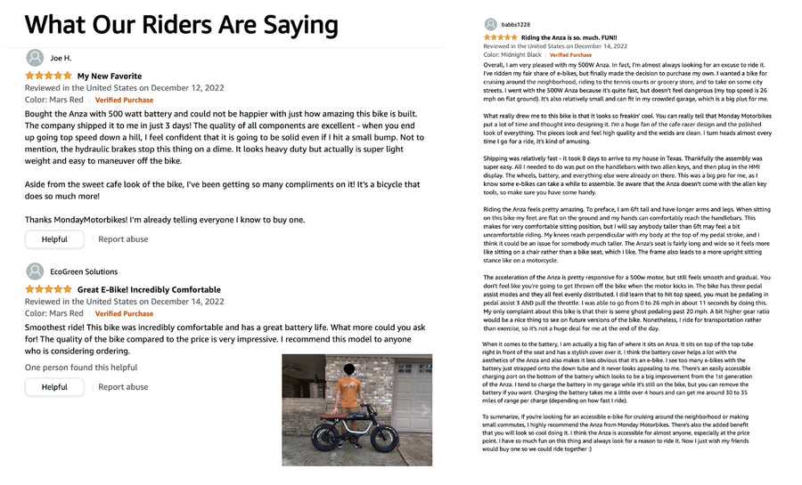 Online Electric Motor Bikes For Sale | Monday Motorbikes